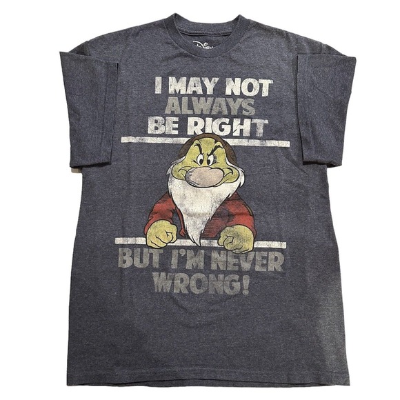 Disney | Shirts & Tops | Disney Grumpy Dwarf Tshirt Large Snow White ...